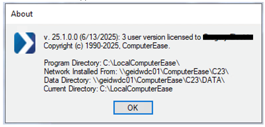 ComputerEase Data Connection Setup