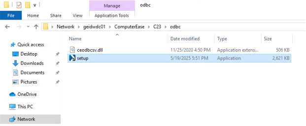 ComputerEase Data Connection Setup