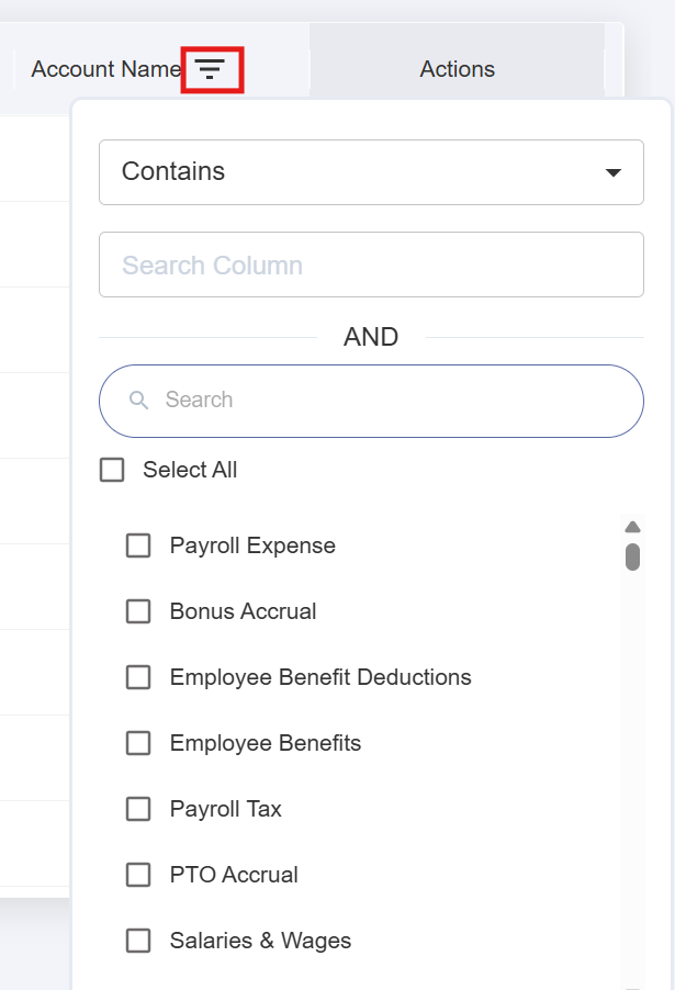 Chart of Accounts Mapping Tool