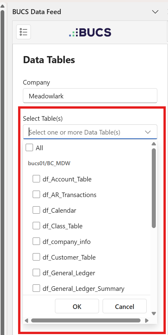 Connect to the BUCS Data Feed in Excel